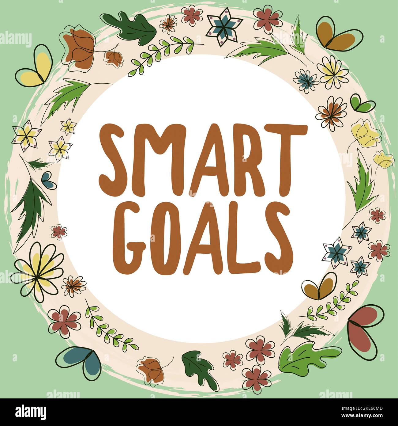 Text sign showing Smart Goals. Word for mnemonic used as a basis for ...