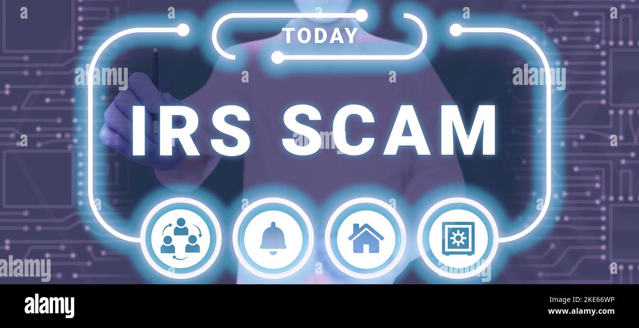 Inspiration showing sign Irs Scam. Business overview targeted taxpayers ...