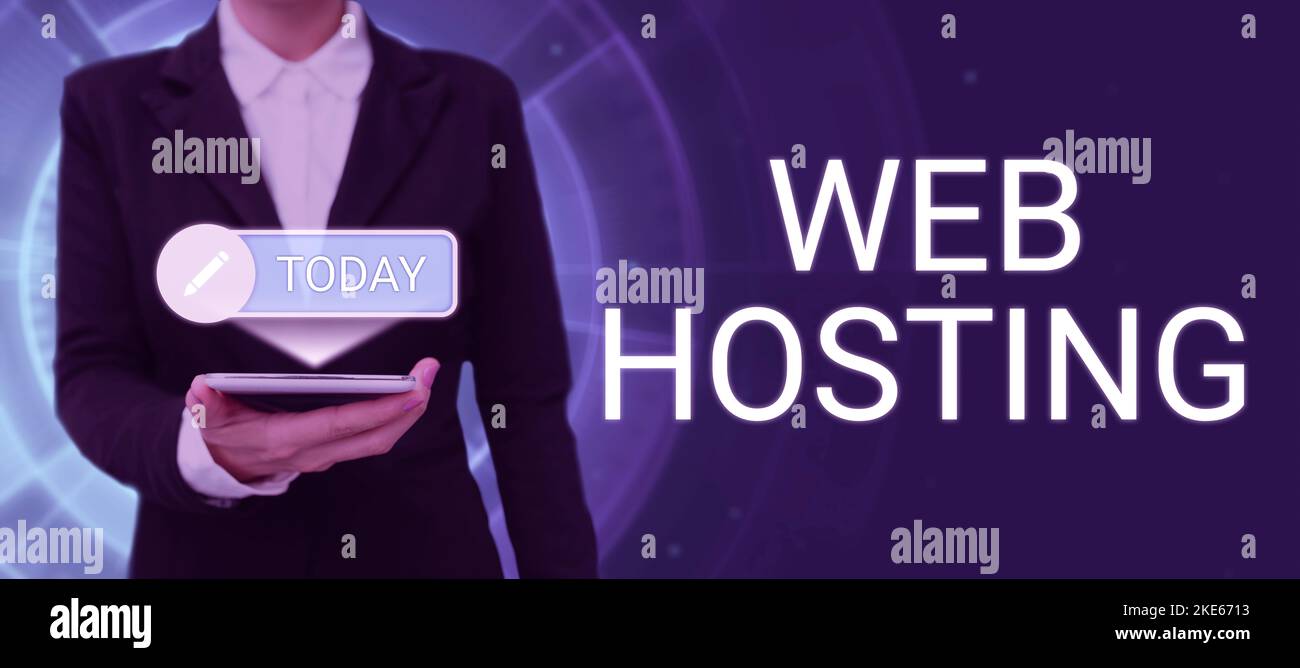 Hand writing sign Web Hosting. Concept meaning business allowing access ... Hand writing sign Web Hosting. Concept meaning business allowing access ...