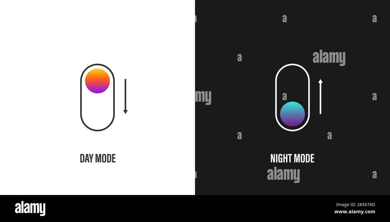 Day And Night Mode Dark Mode Icon Concept App Interface Design Concept Dark Mode Switch Icon