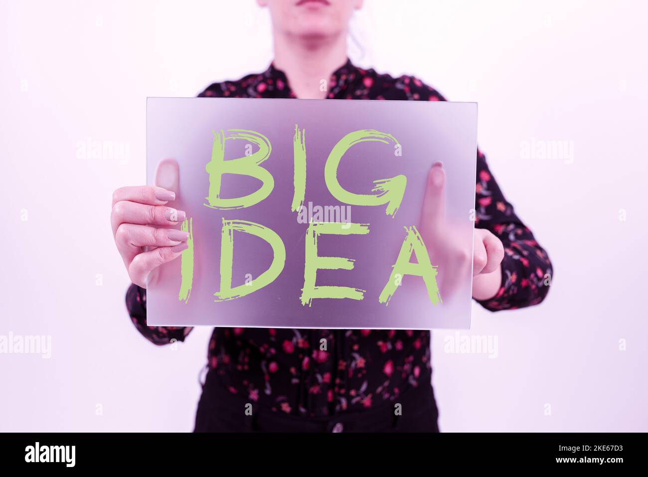 Sign displaying Big Idea. Conceptual photo Having great creative ...