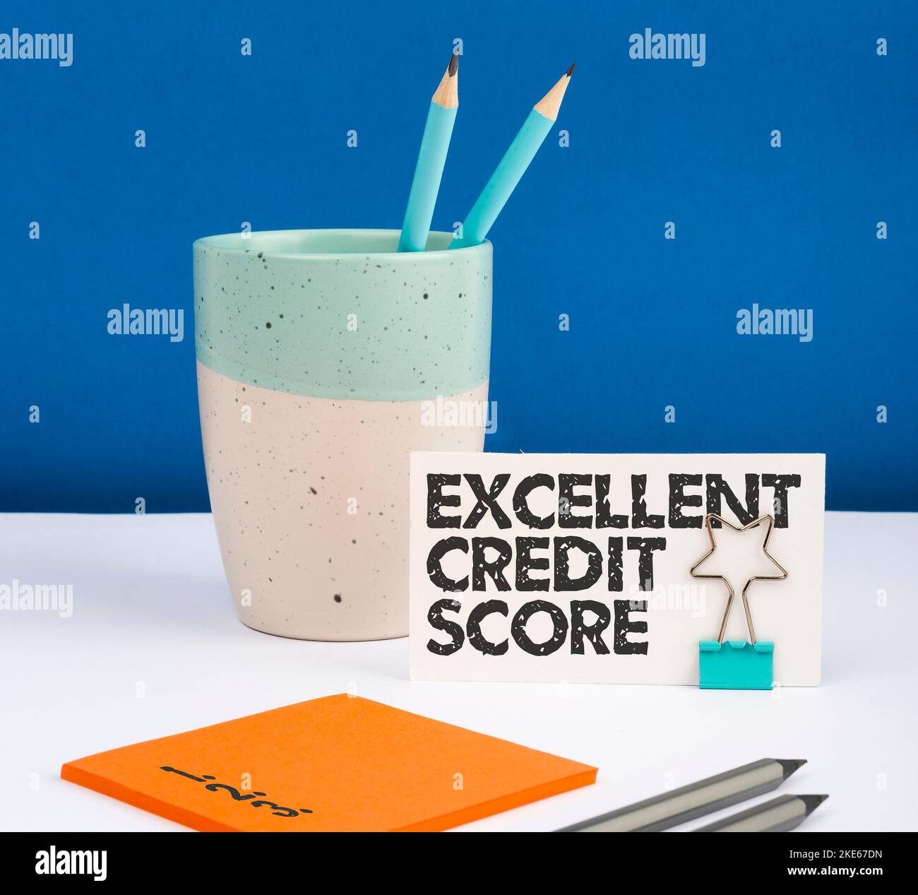 Conceptual display Excellent Credit Score. Business idea person s is ...