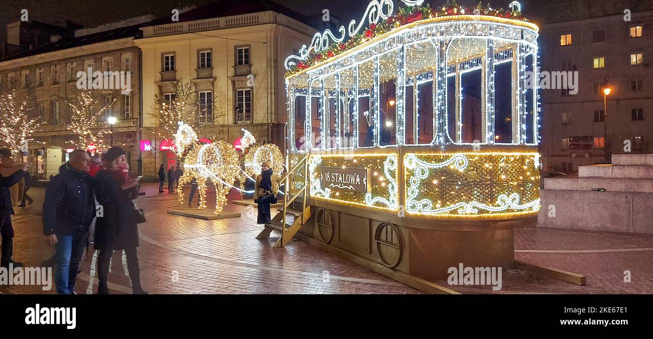 Warsaw, Poland - December 31, 2021: Staszic Palace and statue of ...