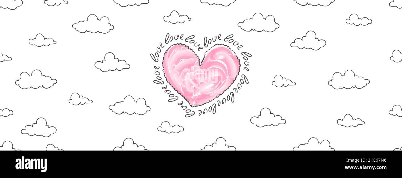 Happy Valentines Day. Valentines day background with heart pattern and ...