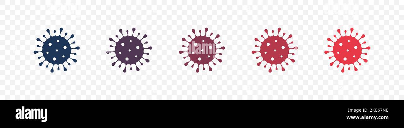 Virus icon set. Bacteria cell Icon. Coronavirus icon. Novel bacteria ...