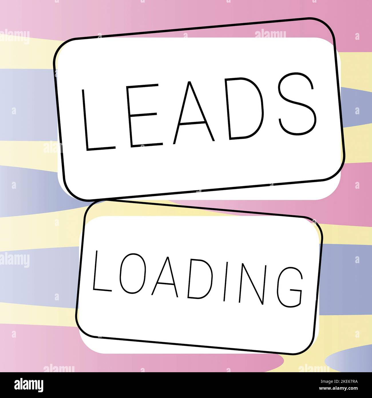 Text caption presenting Leads Loading. Business concept Initiating ...
