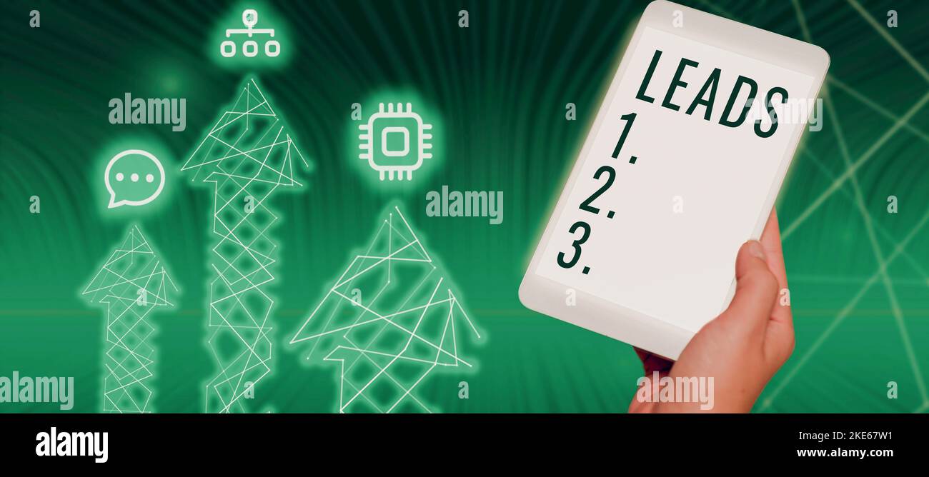 Text caption presenting Leads. Conceptual photo demographic information ... Text caption presenting Leads. Conceptual photo demographic information ...