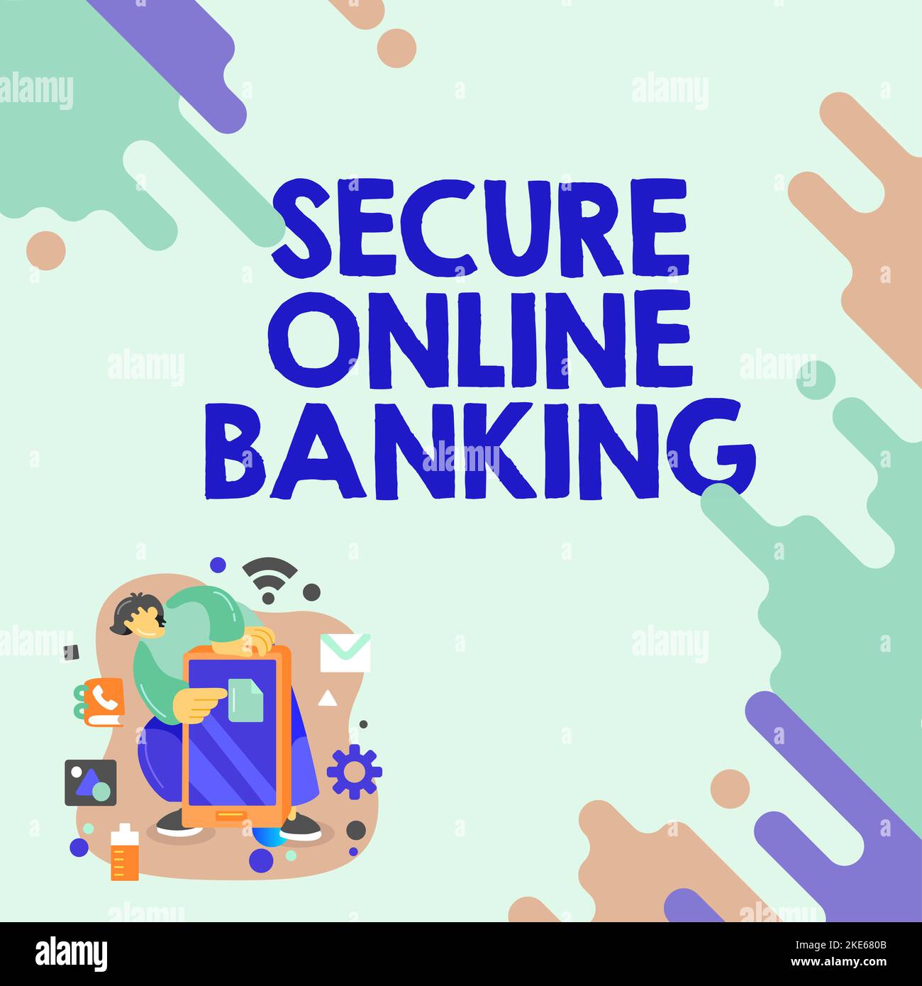 Handwriting text Secure Online Banking. Concept meaning protect digital ...