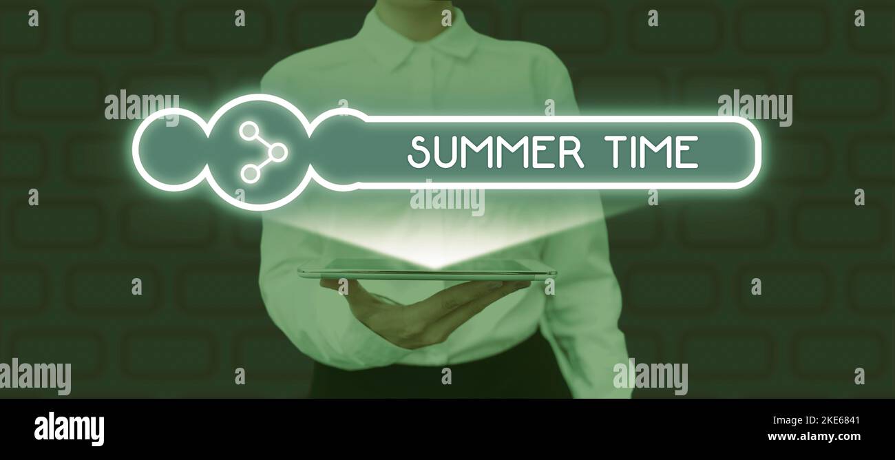 Conceptual caption Summer Time. Business showcase the hottest season of ...