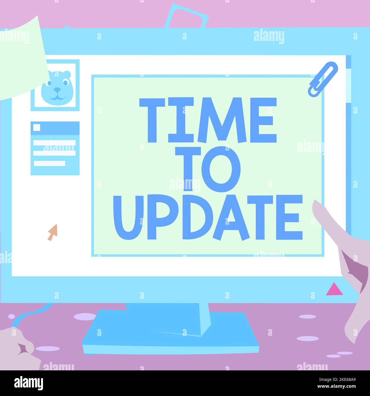 Text sign showing Time To Update. Conceptual photo System software ...