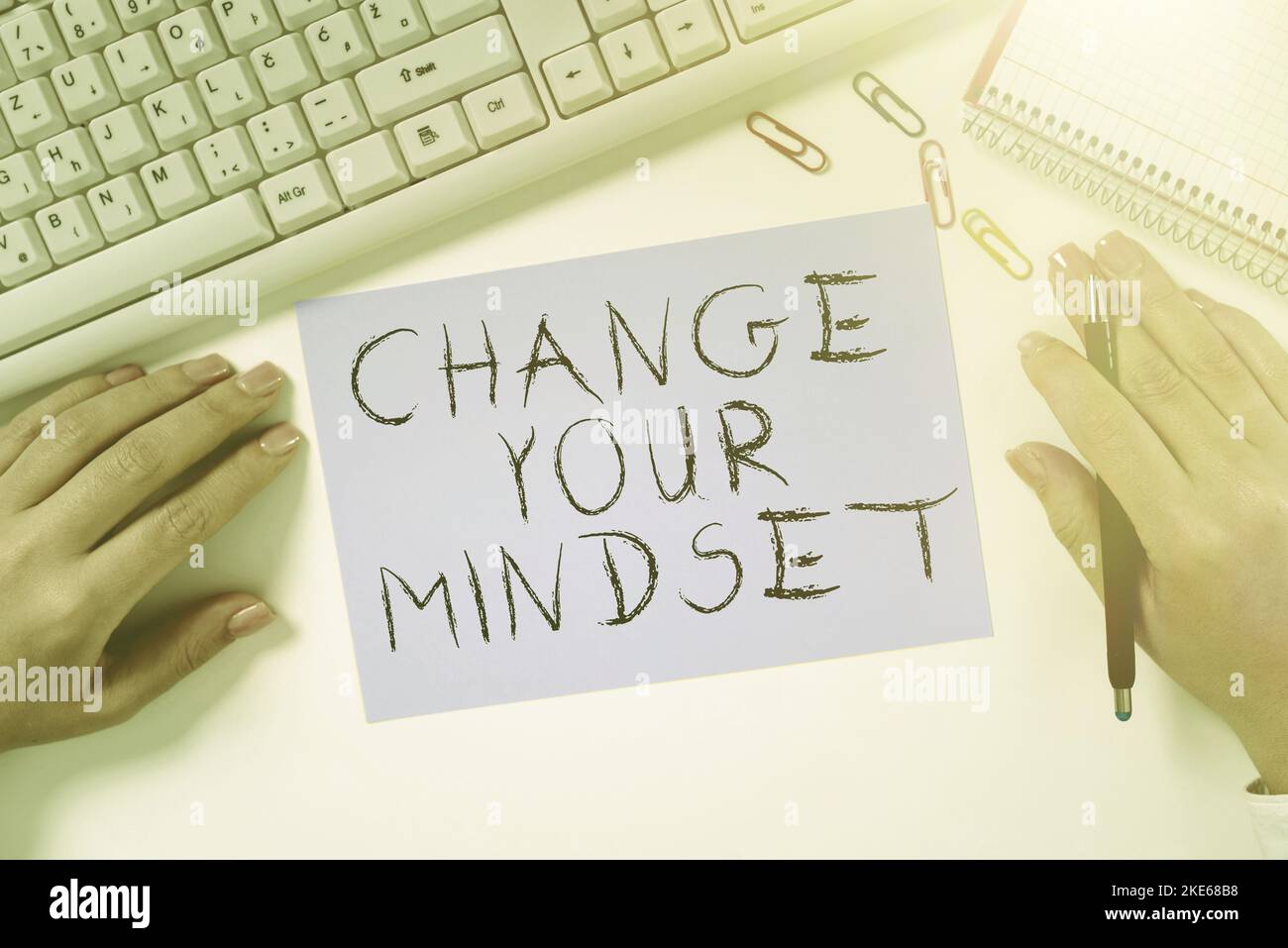 Text caption presenting Change Your Mindset. Business idea Personal ...