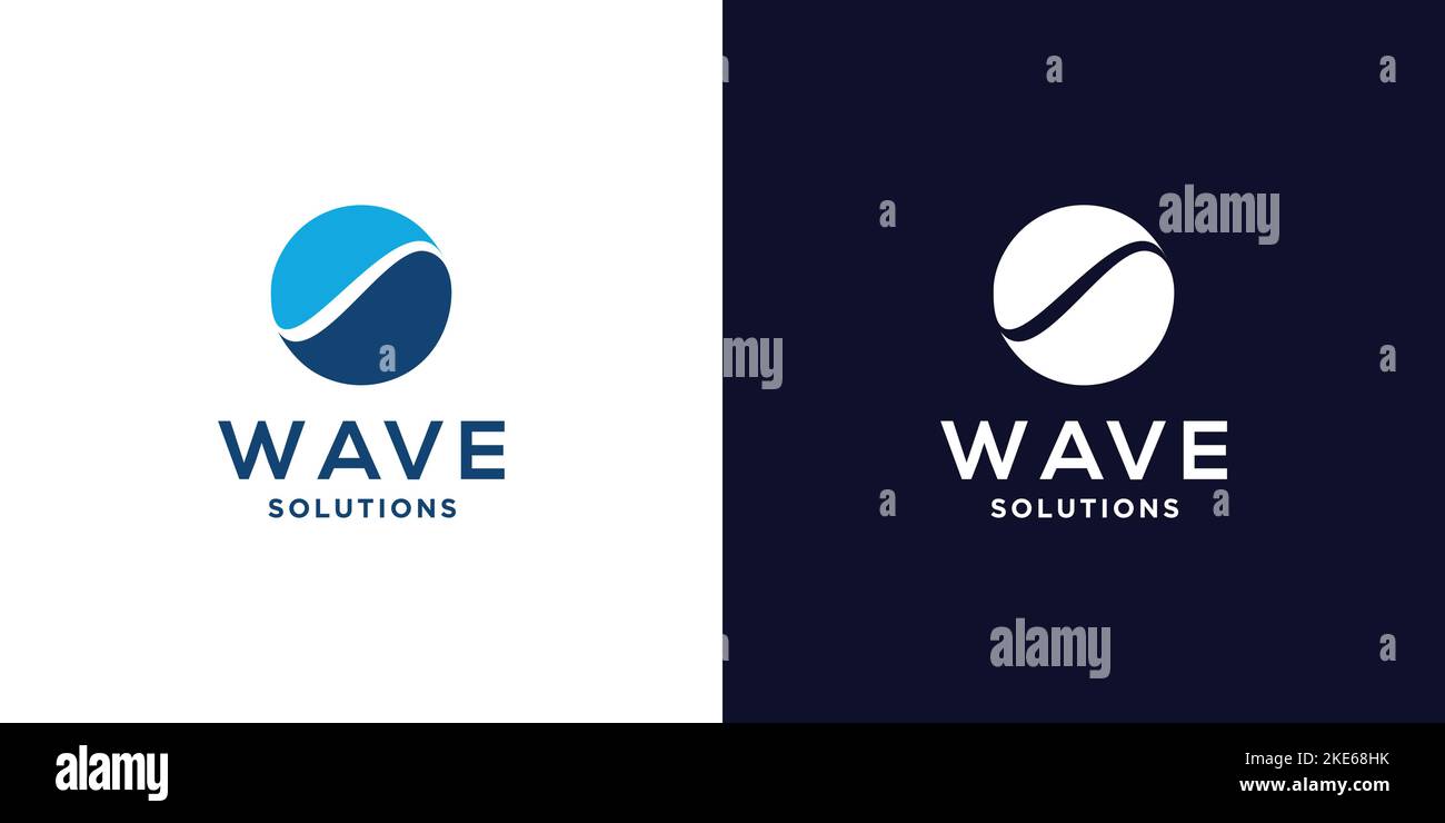 Modern and unique wave logo design 3 Stock Vector Image & Art - Alamy
