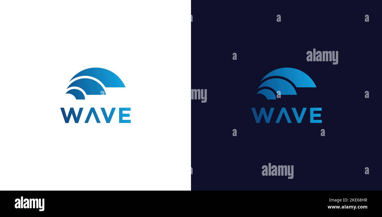 Modern and unique wave logo design 5 Stock Vector Image & Art - Alamy