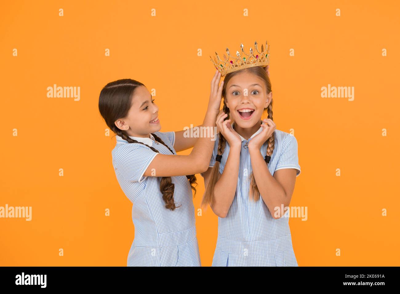 higher standard. vintage girls in gold crown. motivation to be the best ...