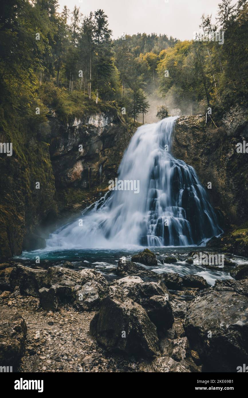 Gollinger Waterfall in Austria Salburg Stock Photo - Alamy