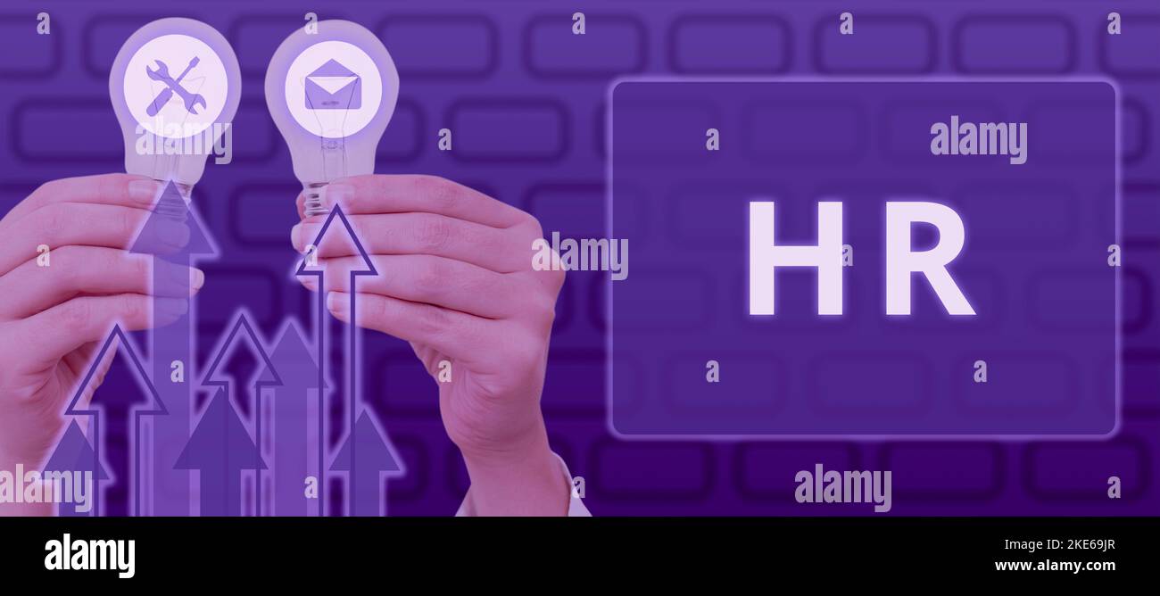 Text caption presenting Hr. Word for human resource strategic approach ...