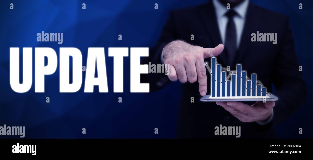 Writing displaying text Update. Concept meaning up to date as by adding ... Writing displaying text Update. Concept meaning up to date as by adding ...