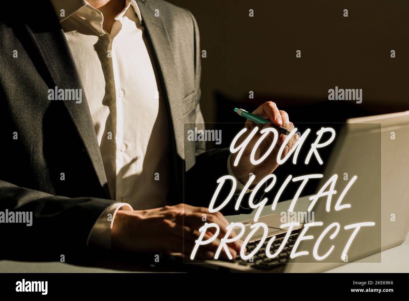 Text showing inspiration Your Digital Project. Word for Startup ...