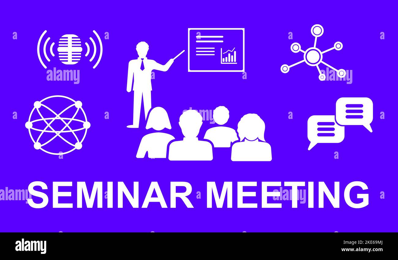 Illustration of a seminar meeting concept Stock Photo - Alamy
