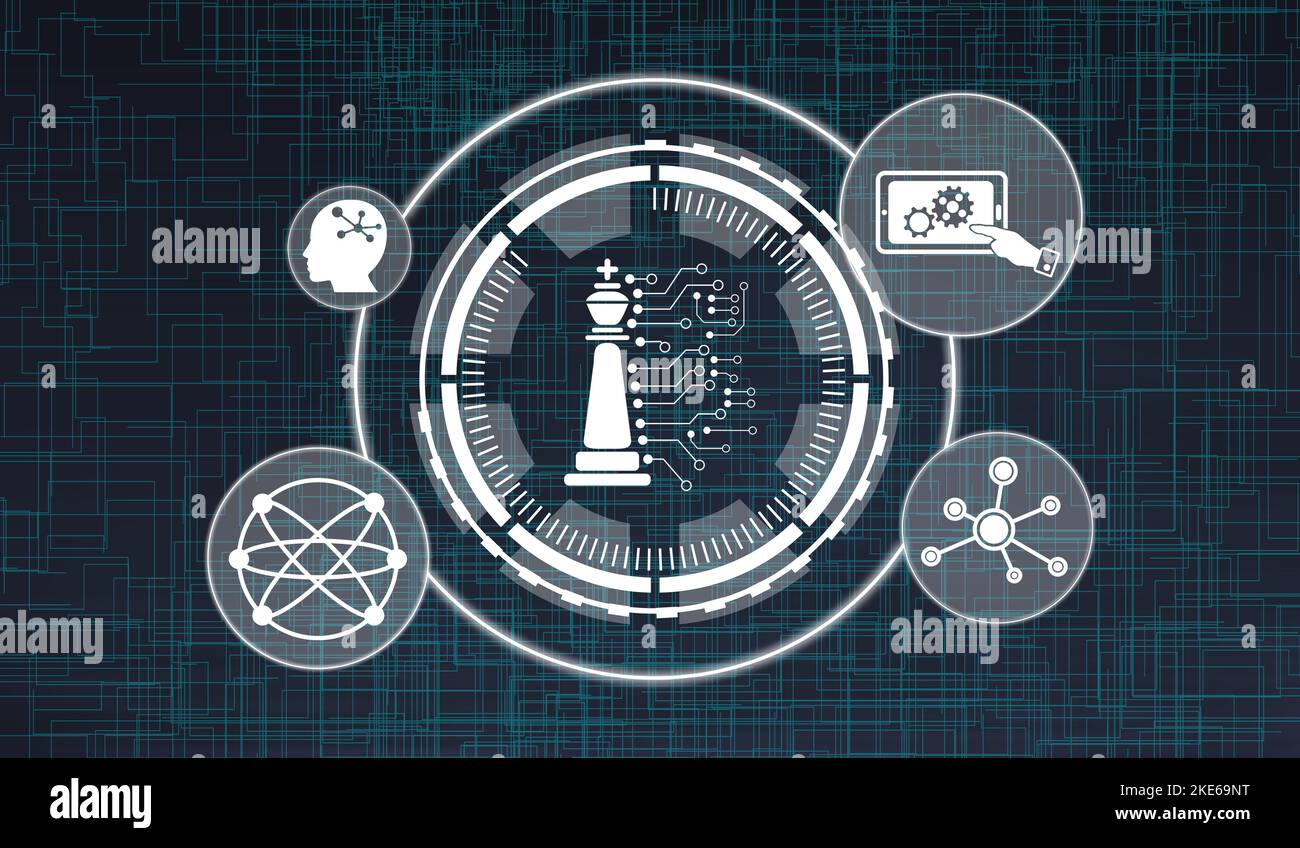 Illustration of a digital strategy concept Stock Photo - Alamy