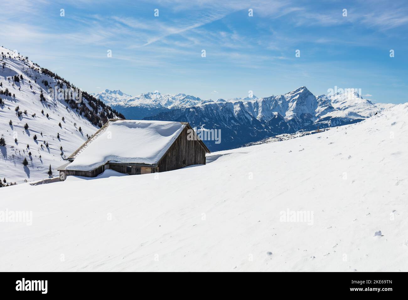Winter wonderland in the Alps, Switzerland Stock Photo - Alamy