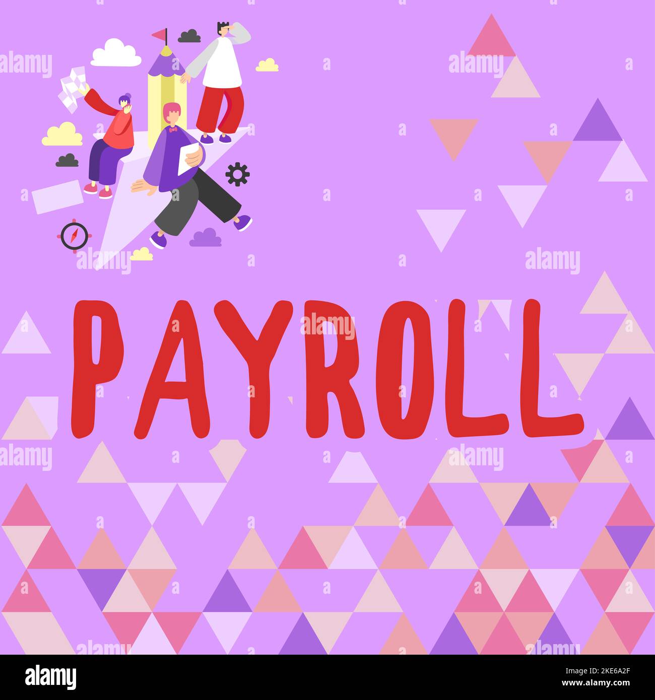 Text sign showing Payroll. Business overview total of all compensation ...