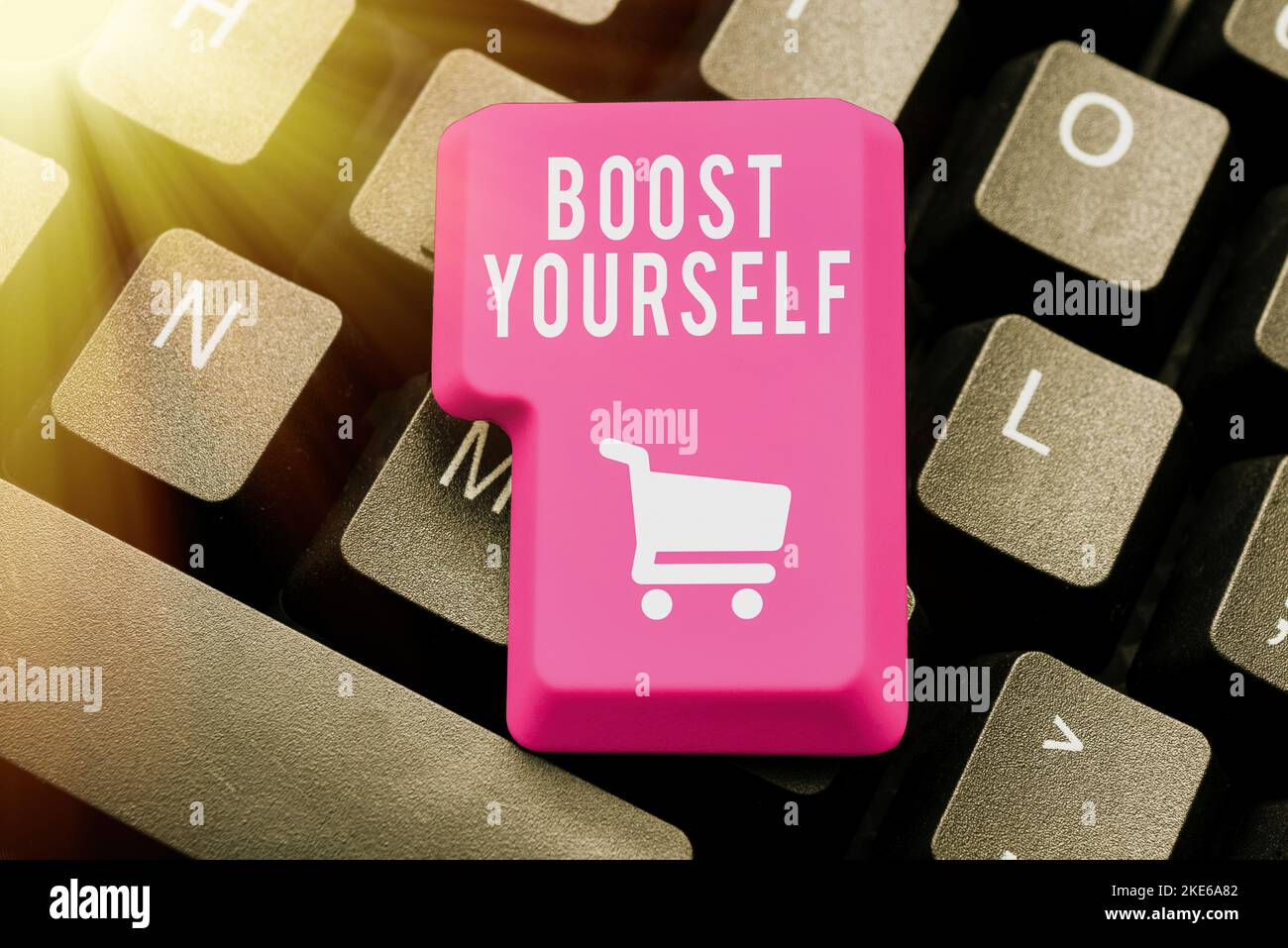 Conceptual display Boost Yourself. Business overview delivering a lift ...