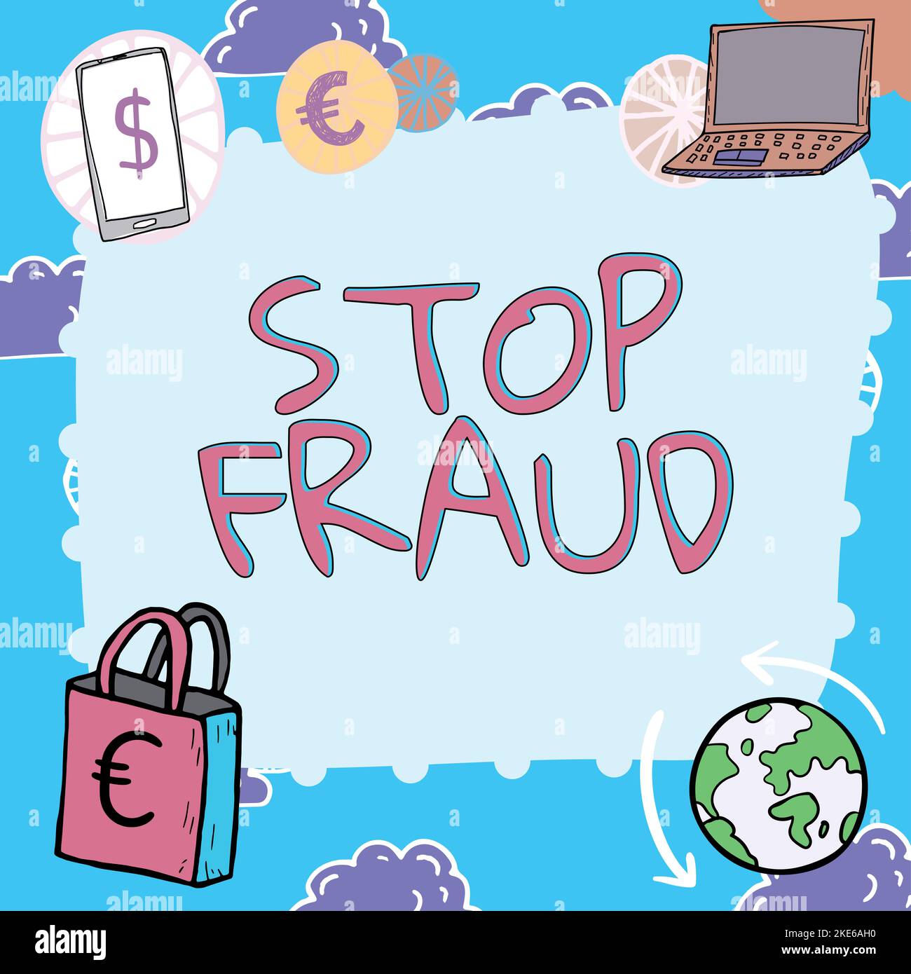 Conceptual caption Stop Fraud. Business showcase campaign advices ...