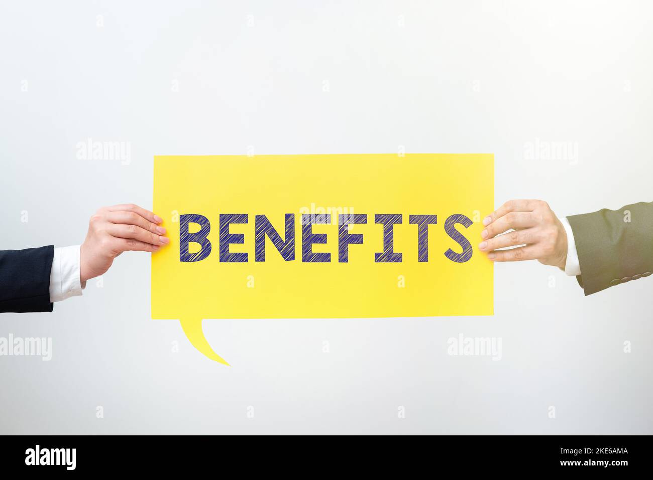 Sign displaying Benefits. Business idea something that produces good ...