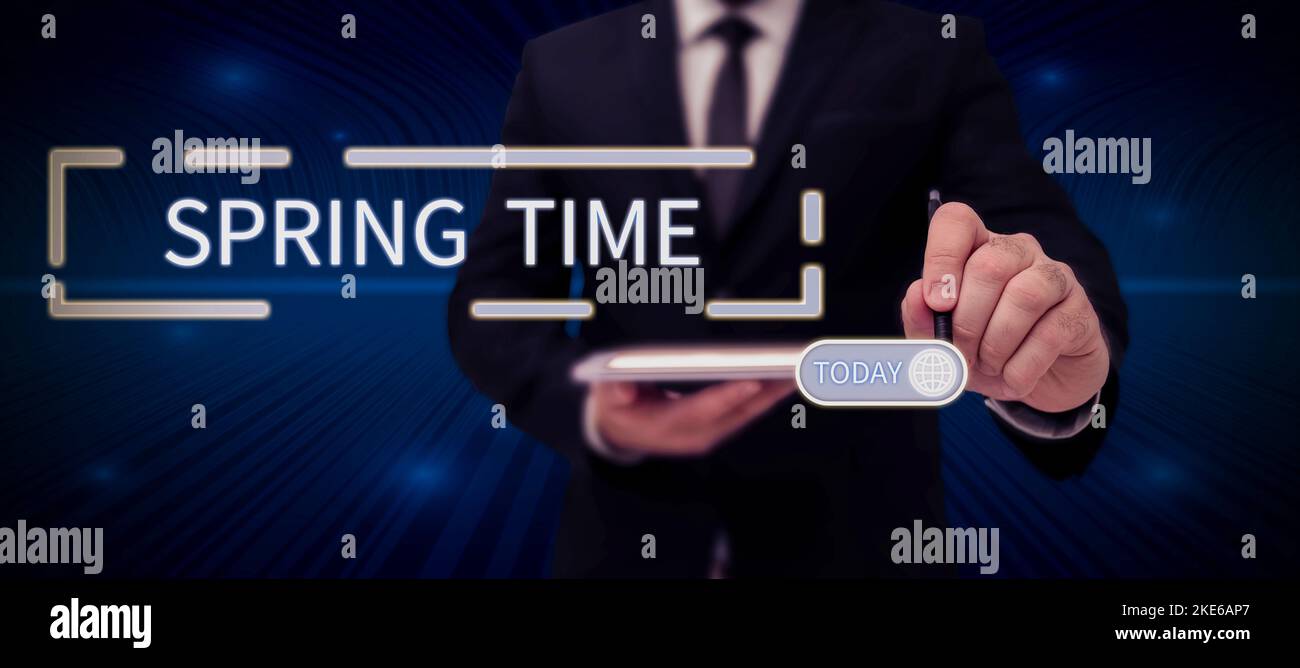 Writing displaying text Spring Time. Internet Concept temperate season ...