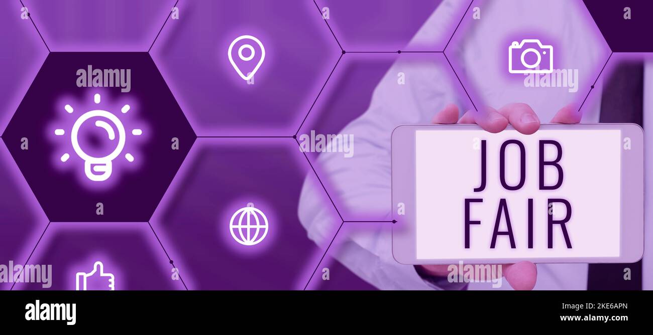 Conceptual display Job Fair. Business showcase An event where a person ...