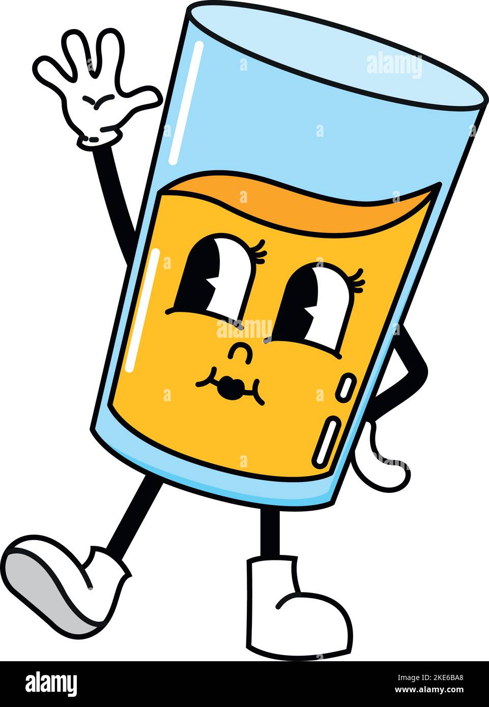 Isolated happy lemonade groovy traditional cartoon Vector Stock Vector ...