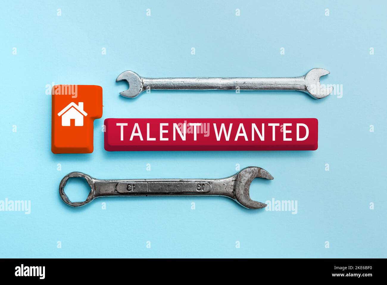 Text caption presenting Talent Wanted. Conceptual photo method of ...
