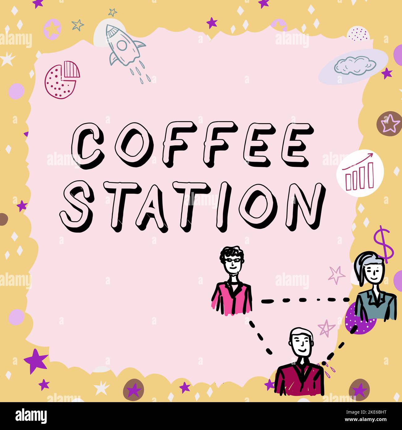 Conceptual caption Coffee Station. Internet Concept a small, informal ...