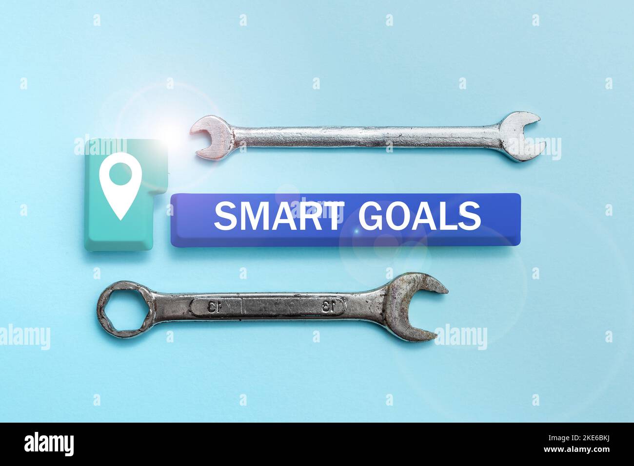 Conceptual caption Smart Goals. Business idea mnemonic used as a basis ...