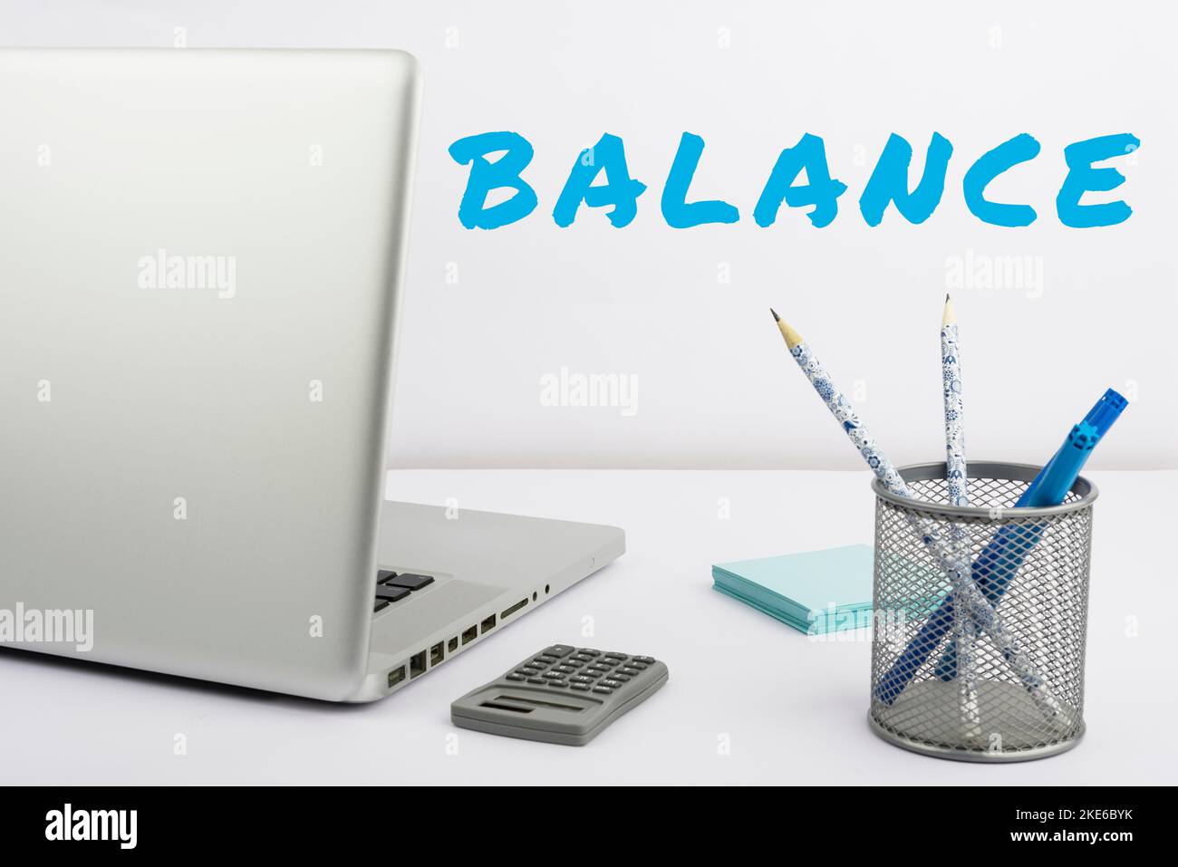 Hand writing sign Balance. Business overview condition in which ...