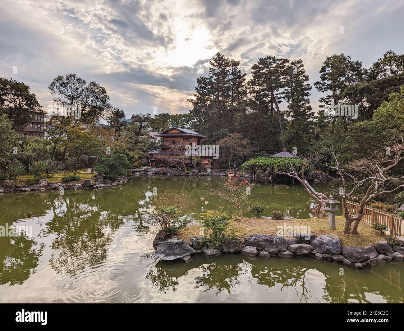 The Kujo Pond at the imperial palace in Kyoto Stock Photo - Alamy
