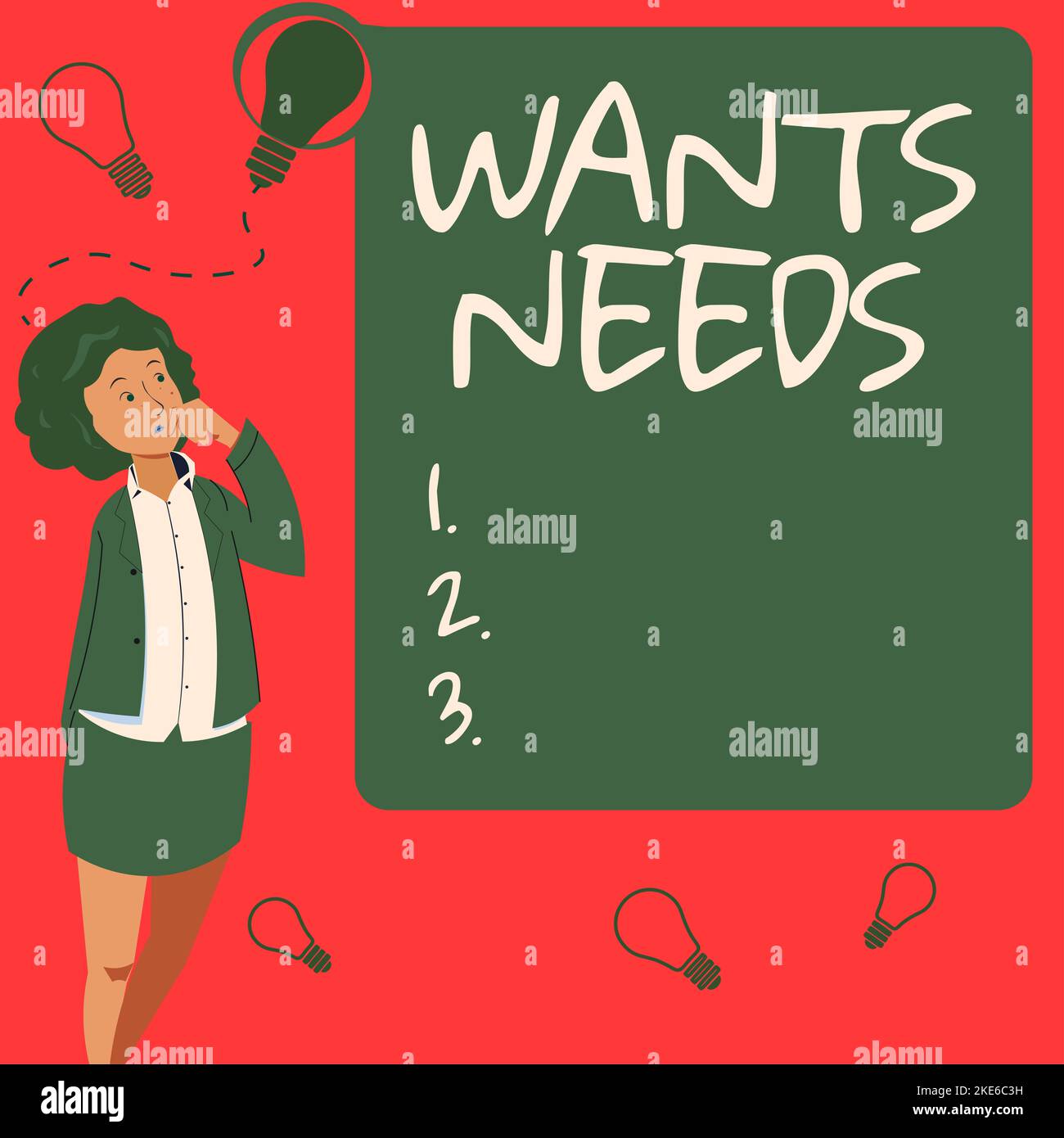 Text sign showing Wants Needs. Word Written on to have something ...