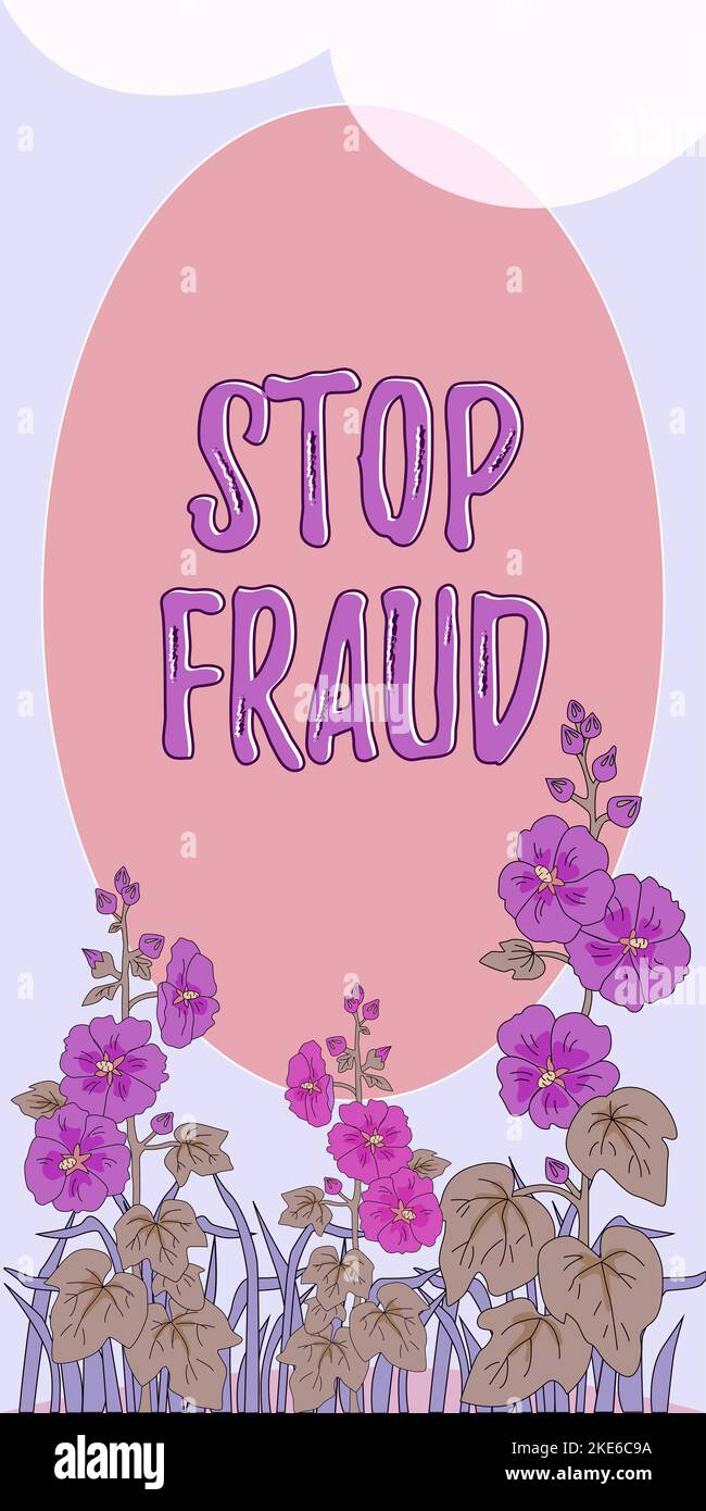 Hand writing sign Stop Fraud. Business idea campaign advices showing to ...