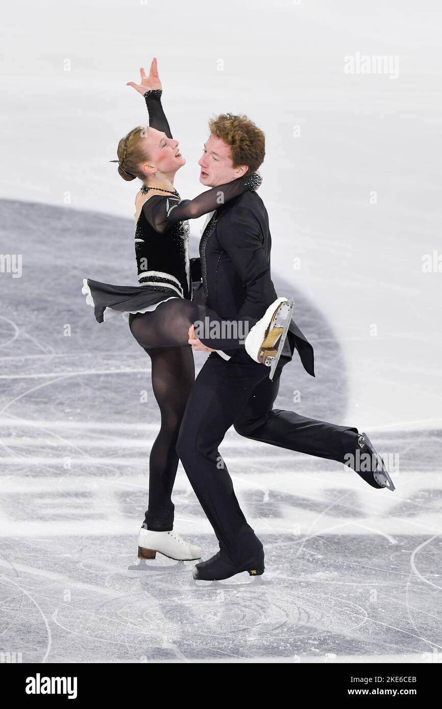 Angers, France. November 5, 2022, Maria Mokhova and Ivan Mokhov (USA ...