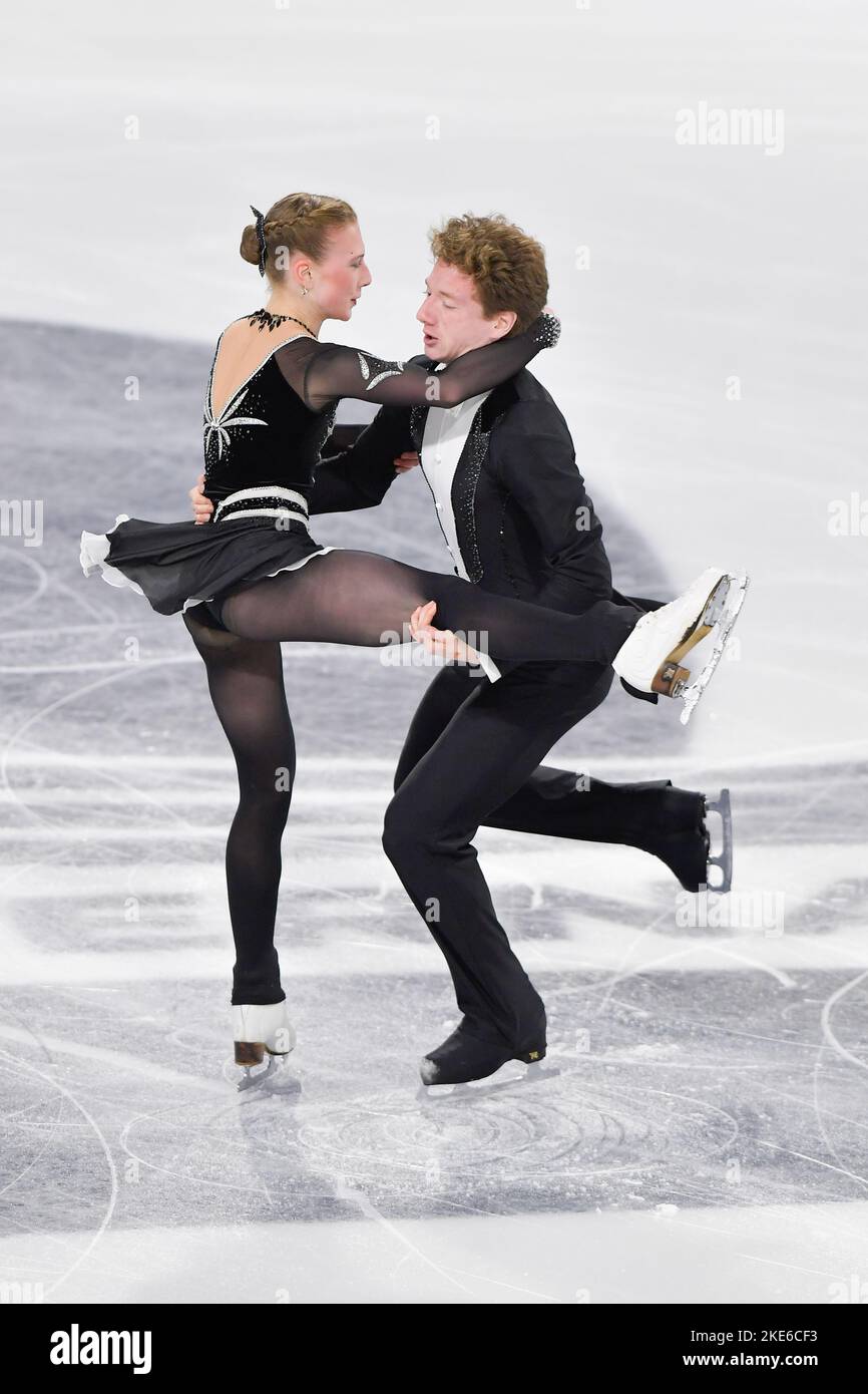 Angers, France. November 5, 2022, Maria Mokhova and Ivan Mokhov (USA ...