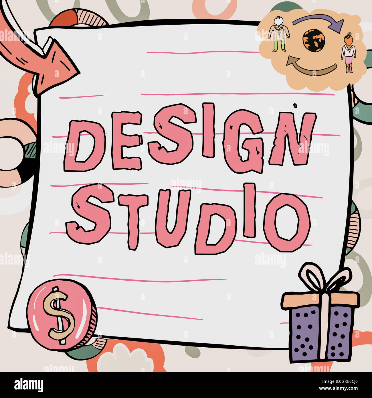 Conceptual caption Design Studio. Business approach work environment ... Conceptual caption Design Studio. Business approach work environment ...