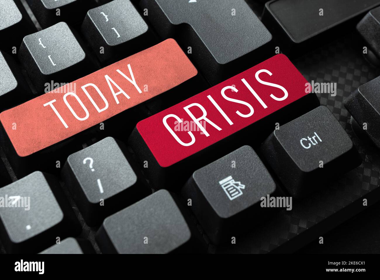Conceptual caption Crisis. Business overview event that is going to ...