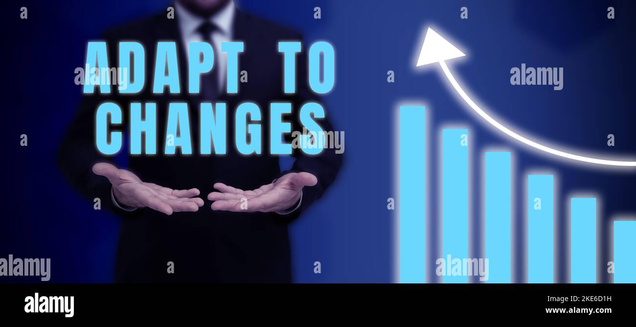 Text caption presenting Adapt To Changes. Word for Embrace new ...