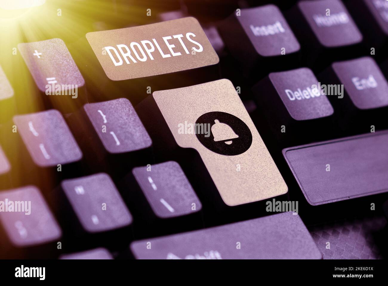 Text sign showing Droplets. Internet Concept very small drop of a ...