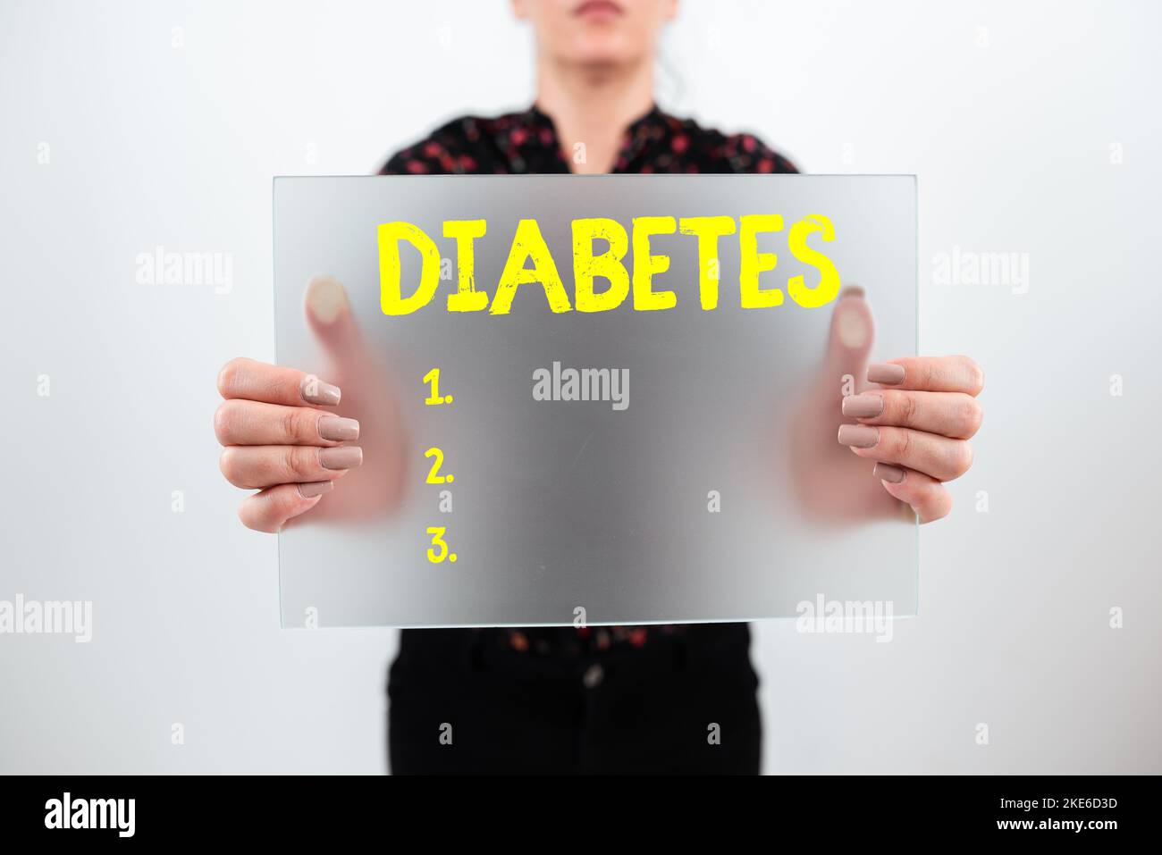 Hand writing sign Diabetes. Business approach any of various abnormal ...