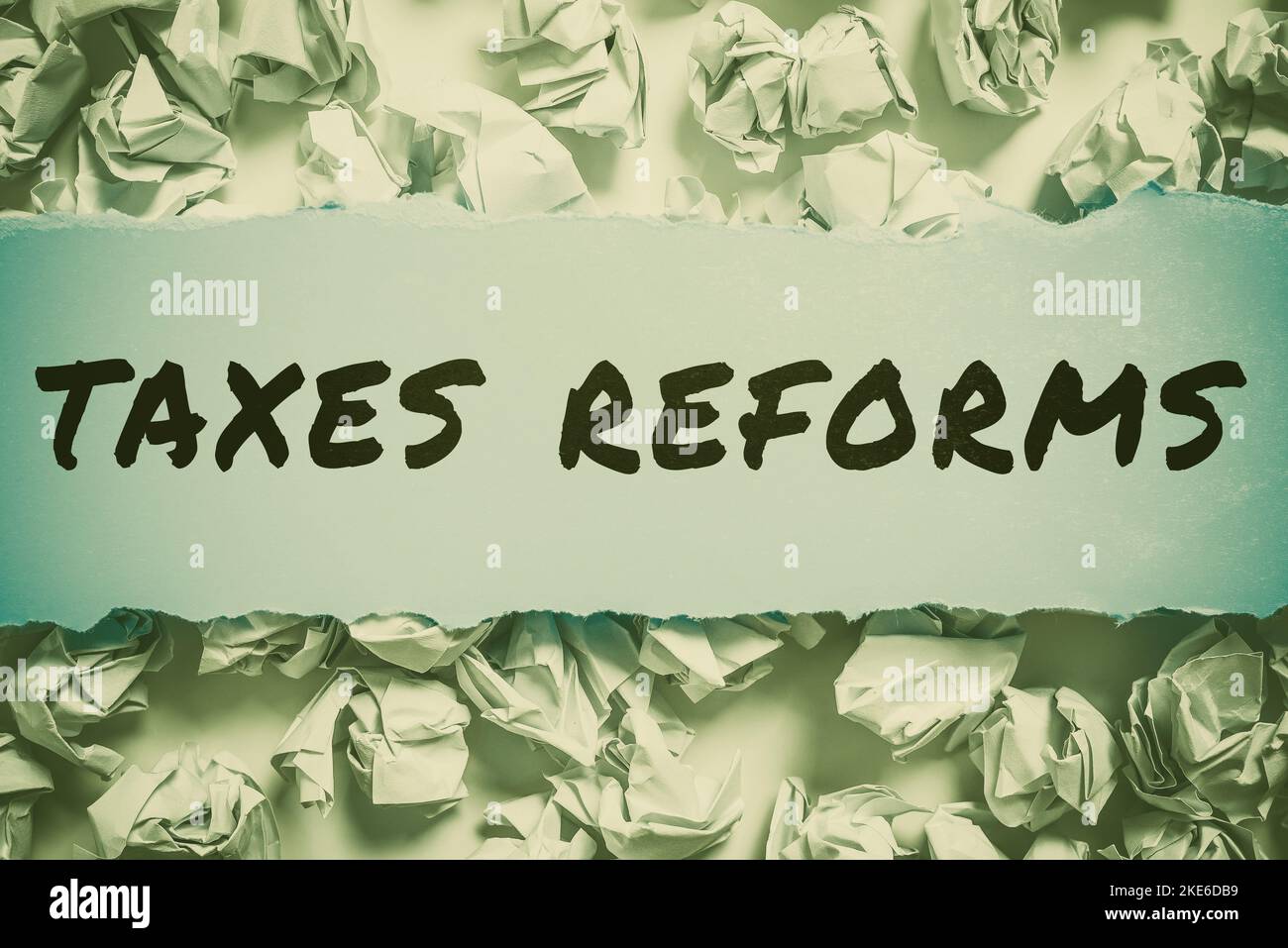 Sign displaying Taxes Reforms. Word Written on managing collected taxes ...