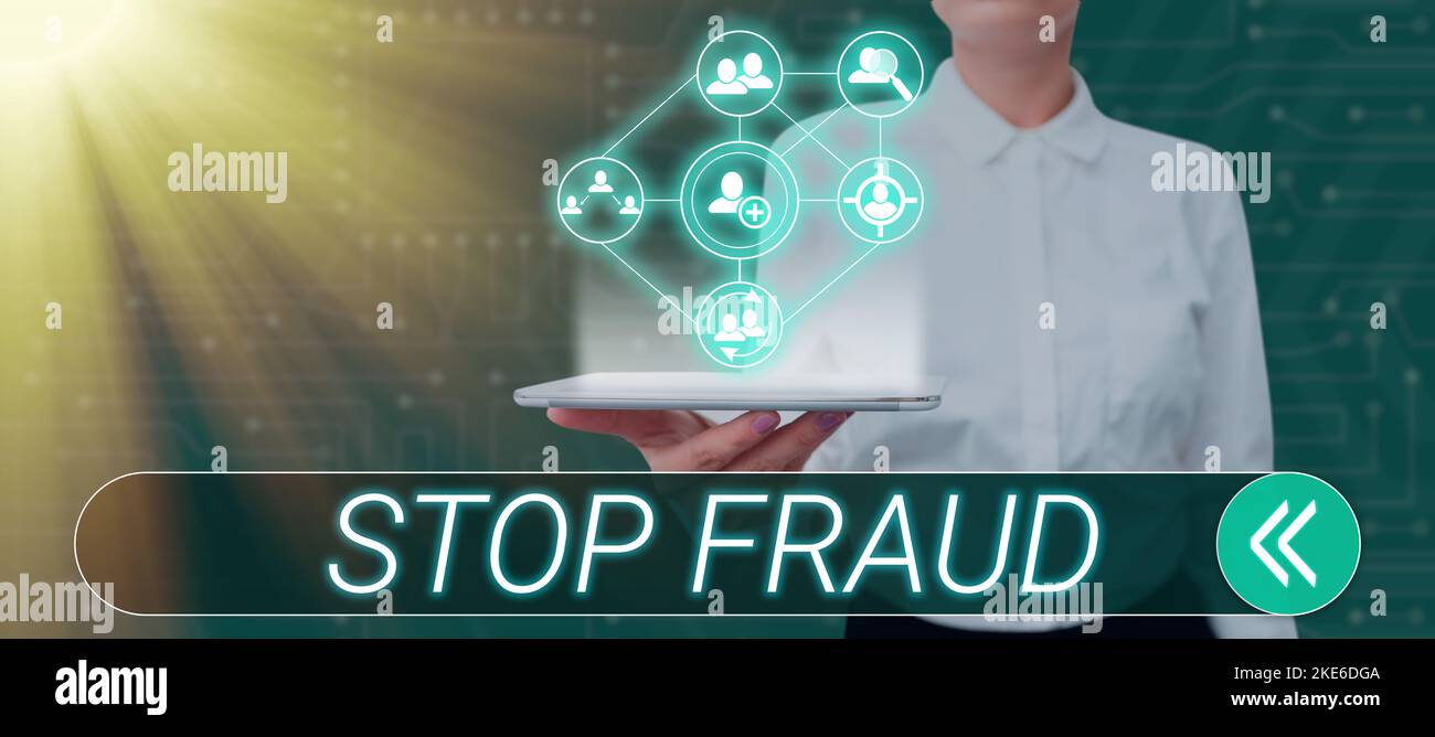 Inspiration showing sign Stop Fraud. Internet Concept campaign advices ...