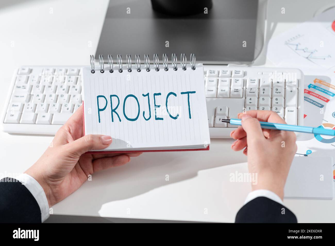 Hand writing sign Project. Conceptual photo collaborative enterprise ...