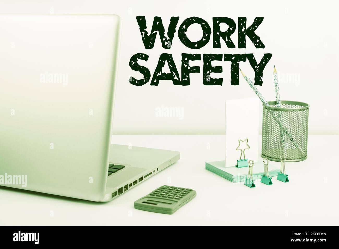 Text sign showing Work Safety. Word for preventive measures applied by ...